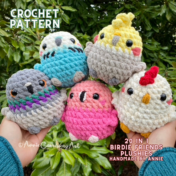 Birdie Friends Crochet Pattern | Digital Download – Annie Carraway Art