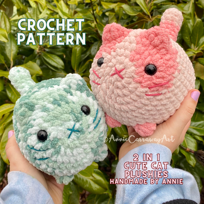 Cute Cat Crochet Pattern | Digital Download – Annie Carraway Art